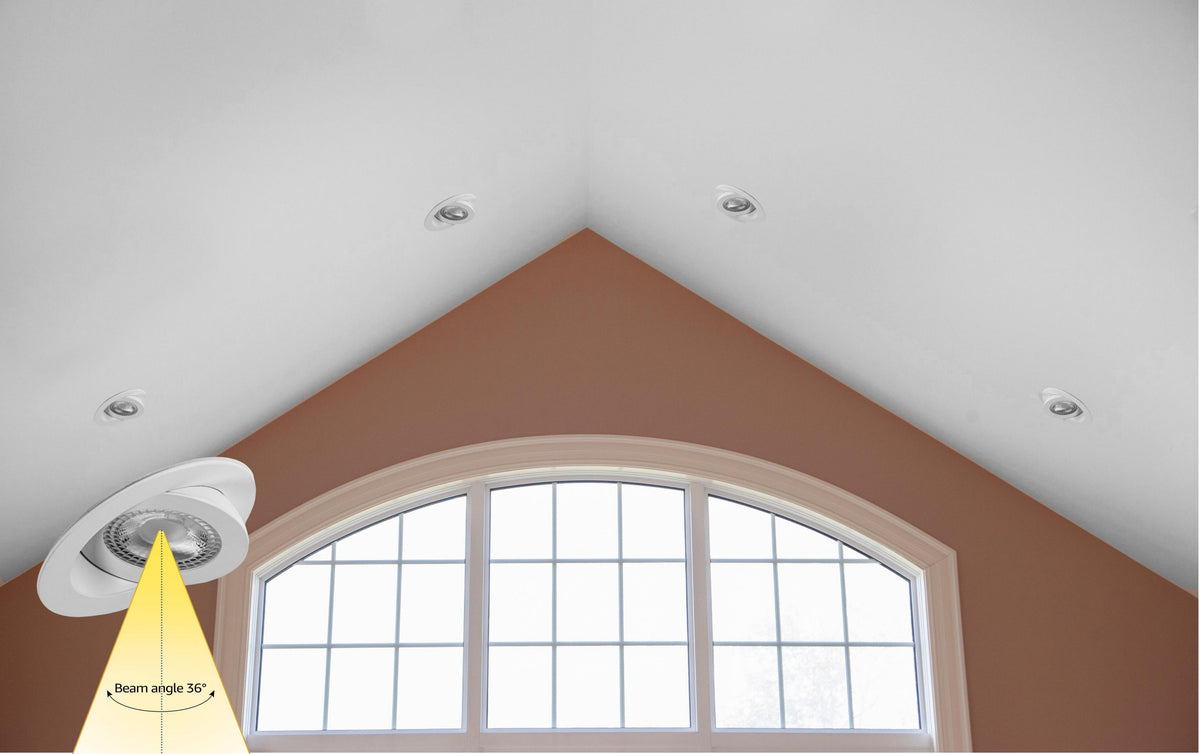 YUURTA 3" LED Recessed Gimbal Pot Lights, Color Changing Ceiling Light